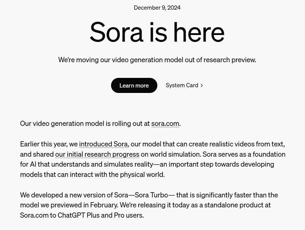 OpenAI Launches Sora: Transform Text into Stunning Videos - Stan Ventures
